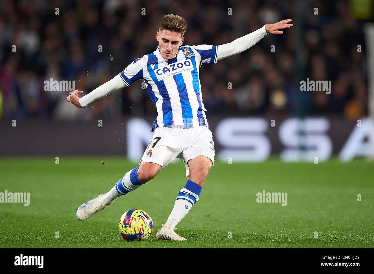 Robert Navarro of Real Sociedad during the La Liga match between Real ...