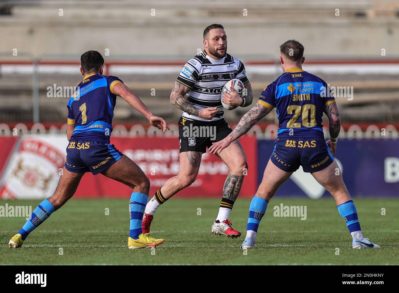 Josh Griffin #23 of Hull FC in action during the Rugby League Pre ...