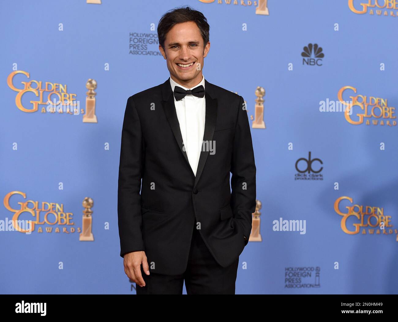 Gael García Bernal poses in the press room at the 73rd annual Golden ...