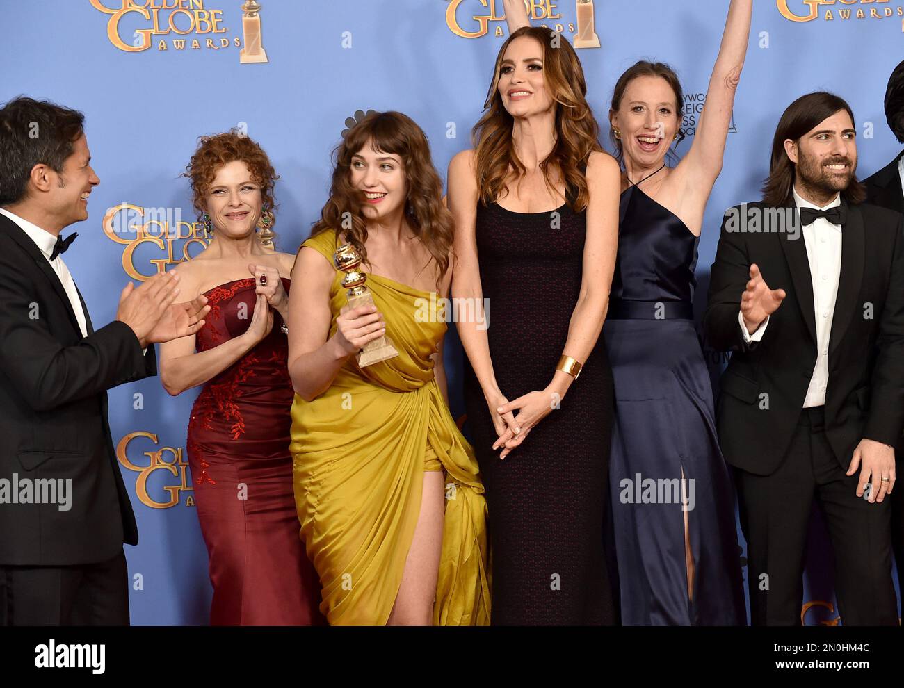 Gael Garcia Bernal, from left, Bernadette Peters, Lola Kirke, Saffron ...