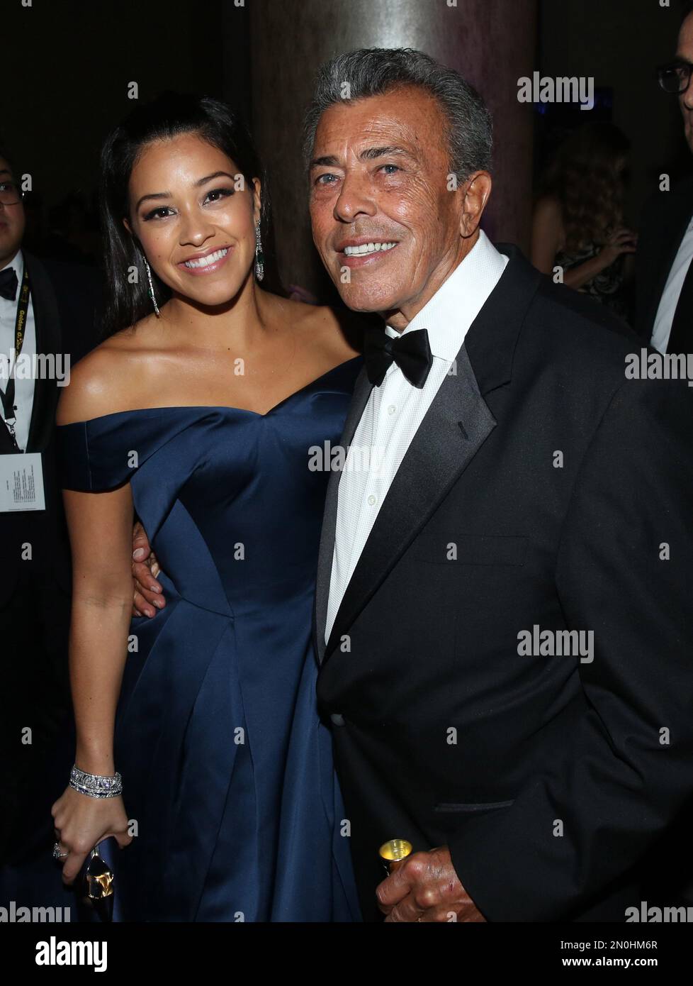 Gina Rodriguez, left, and Genaro Rodriguez attend the 73rd annual ...