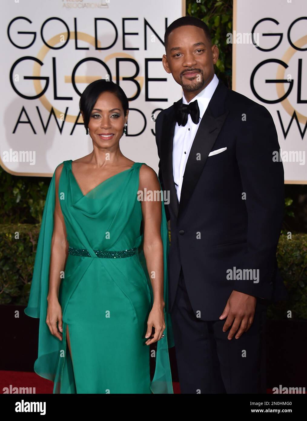 Jada Pinkett Smith, left, and Will Smith arrive at the 73rd annual ...