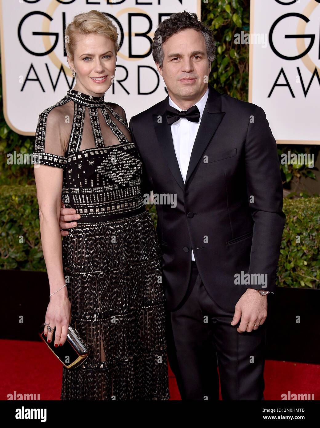 Mark Ruffalo, left, and Sunrise Coigney arrive at the 73rd annual ...
