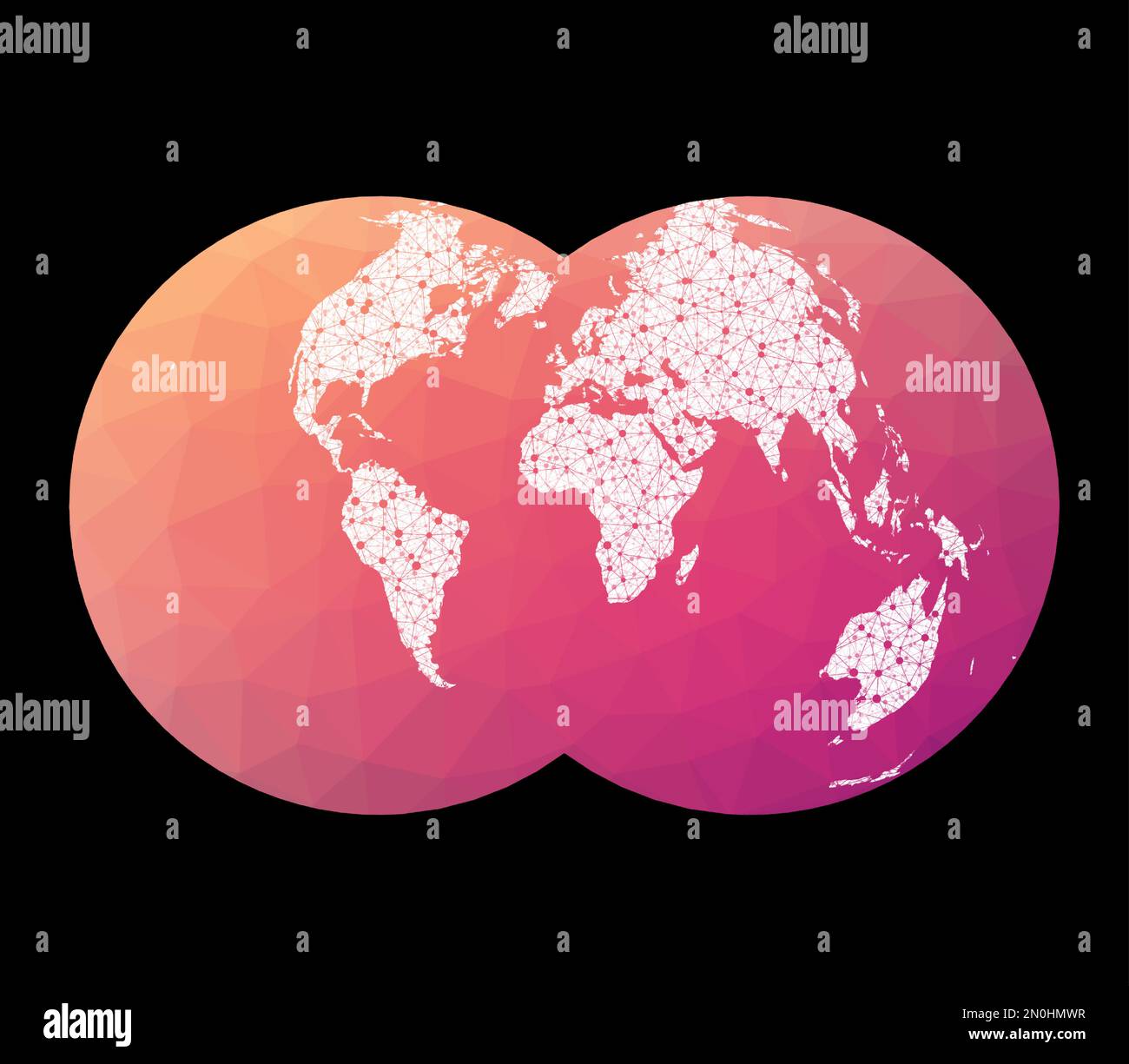 Interconnected globe world technology Stock Vector Images - Alamy