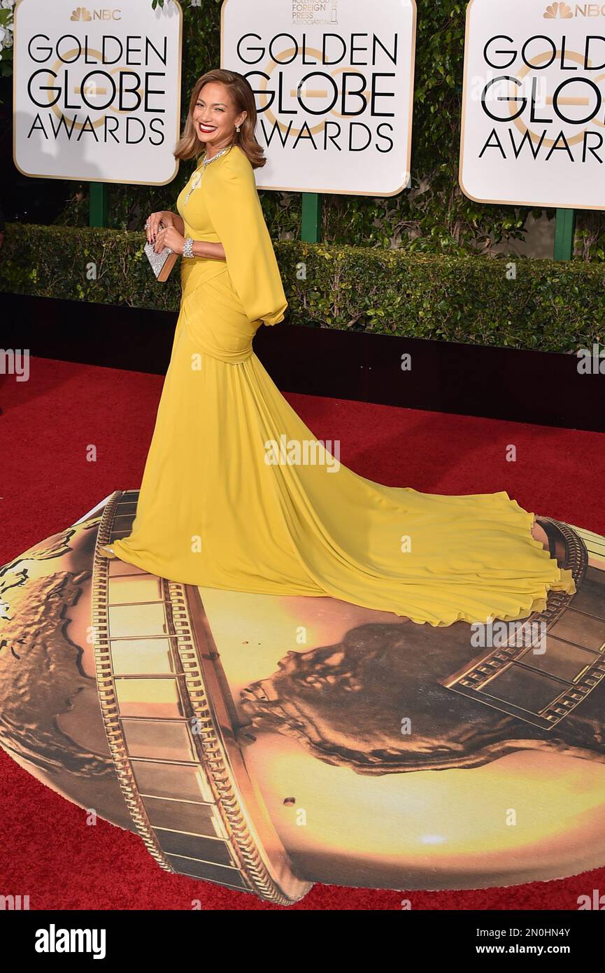 Jennifer Lopez arrives at the 73rd annual Golden Globe Awards on Sunday ...
