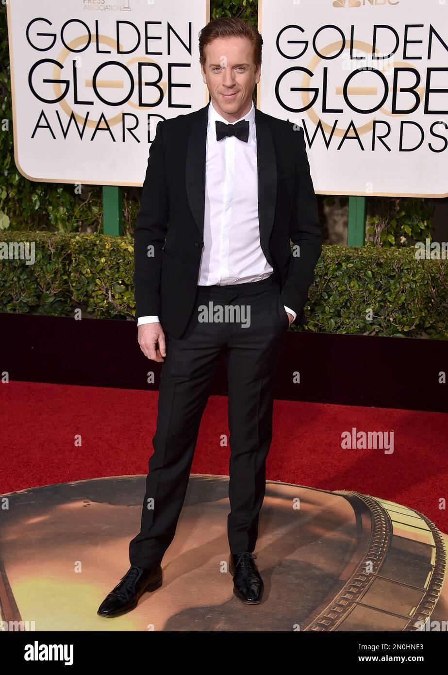 Damian Lewis arrives at the 73rd annual Golden Globe Awards on Sunday ...