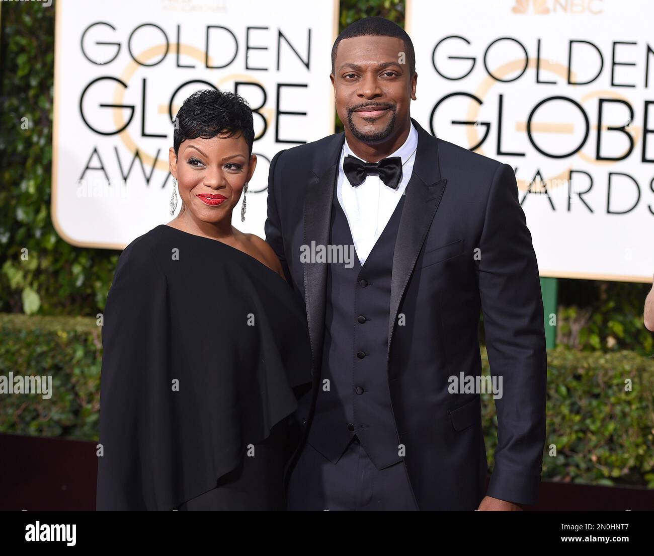 Chris Tucker, right, and Jarneen Chaney Brown arrive at the 73rd annual ...