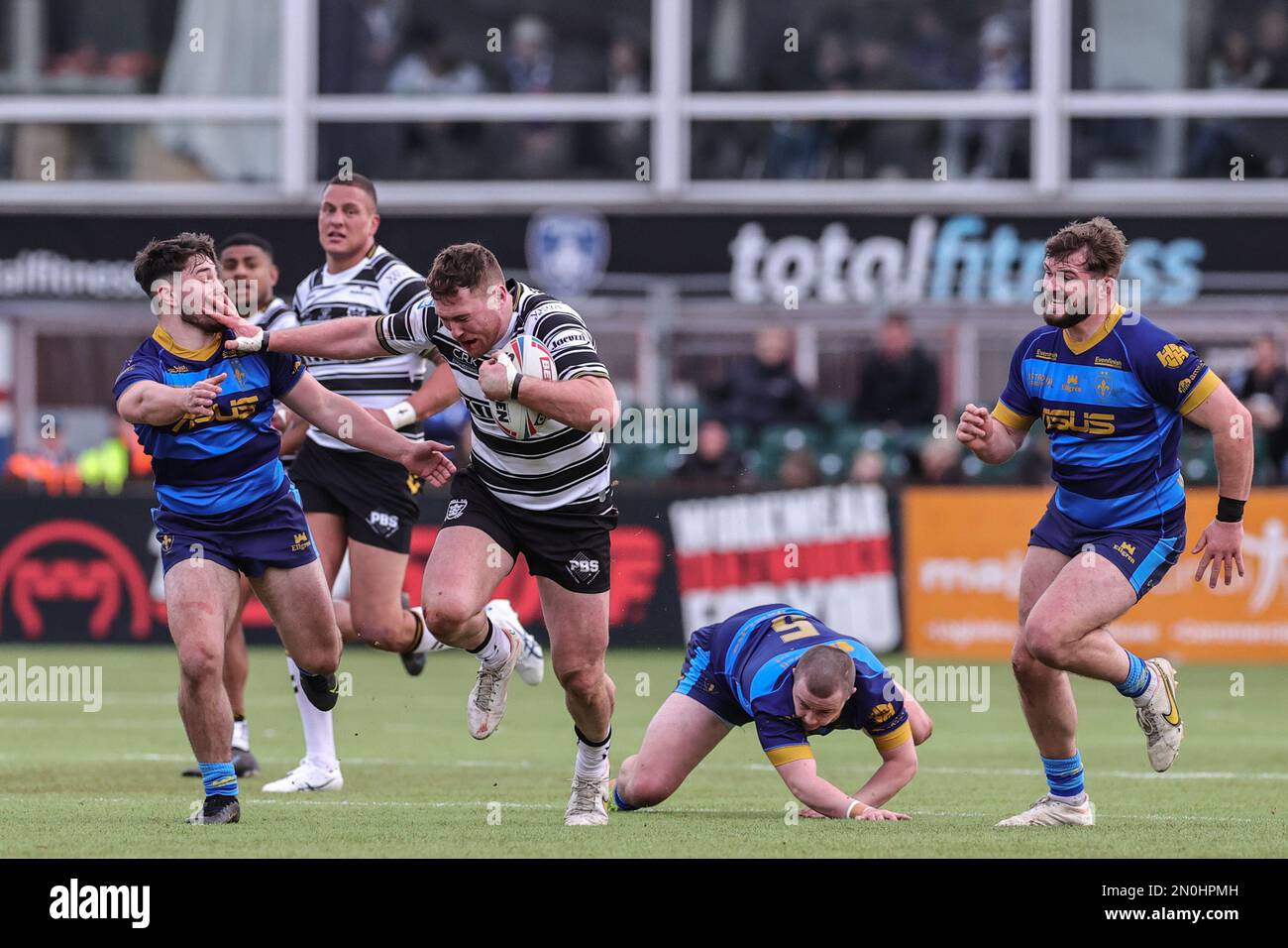 Scott Taylor #30 of Hull FC breaks during the Rugby League Pre Season ...