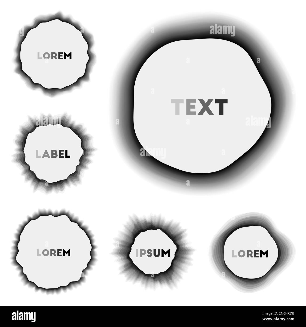 Round banners set. Artistic circular backgrounds. Amazing vector ...