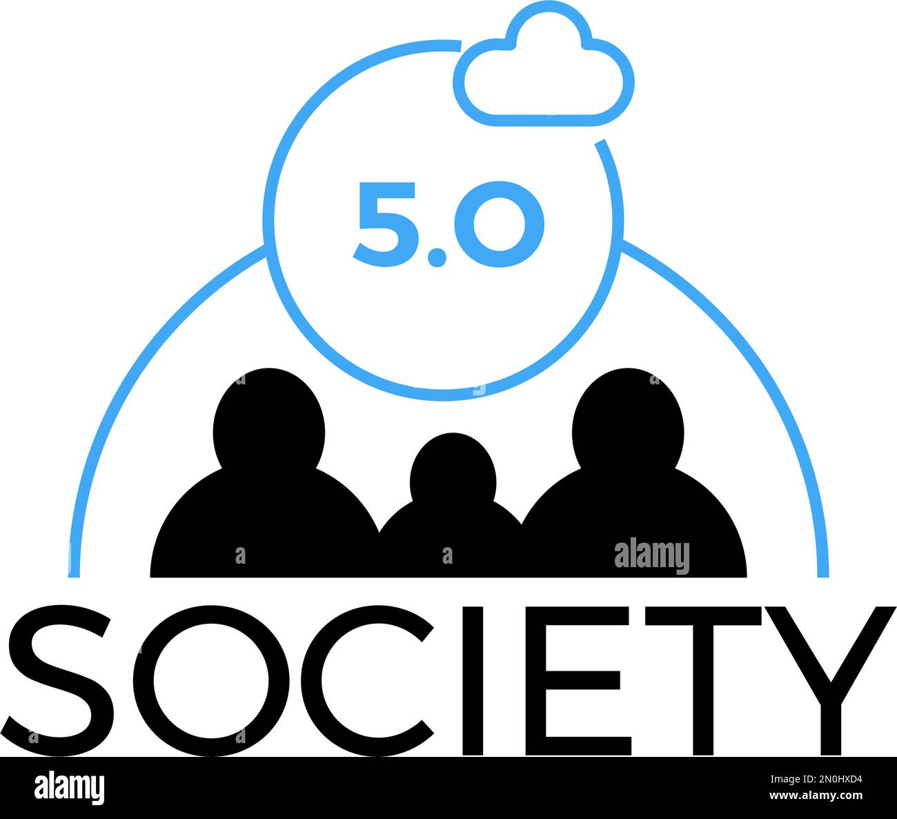Society 5.0 icon. Human-centered association. Sustainable, inclusive ...