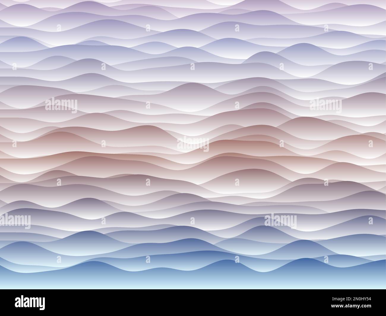 Abstract curves background. Smooth curves with gradients in pastel blue violet colors. Awesome ...