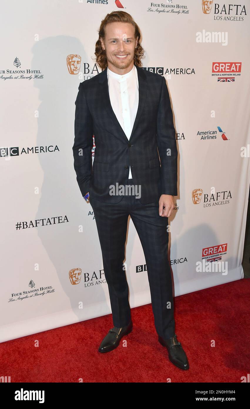 Sam Heughan arrives at the BAFTA Awards Season Tea Party at the Four ...