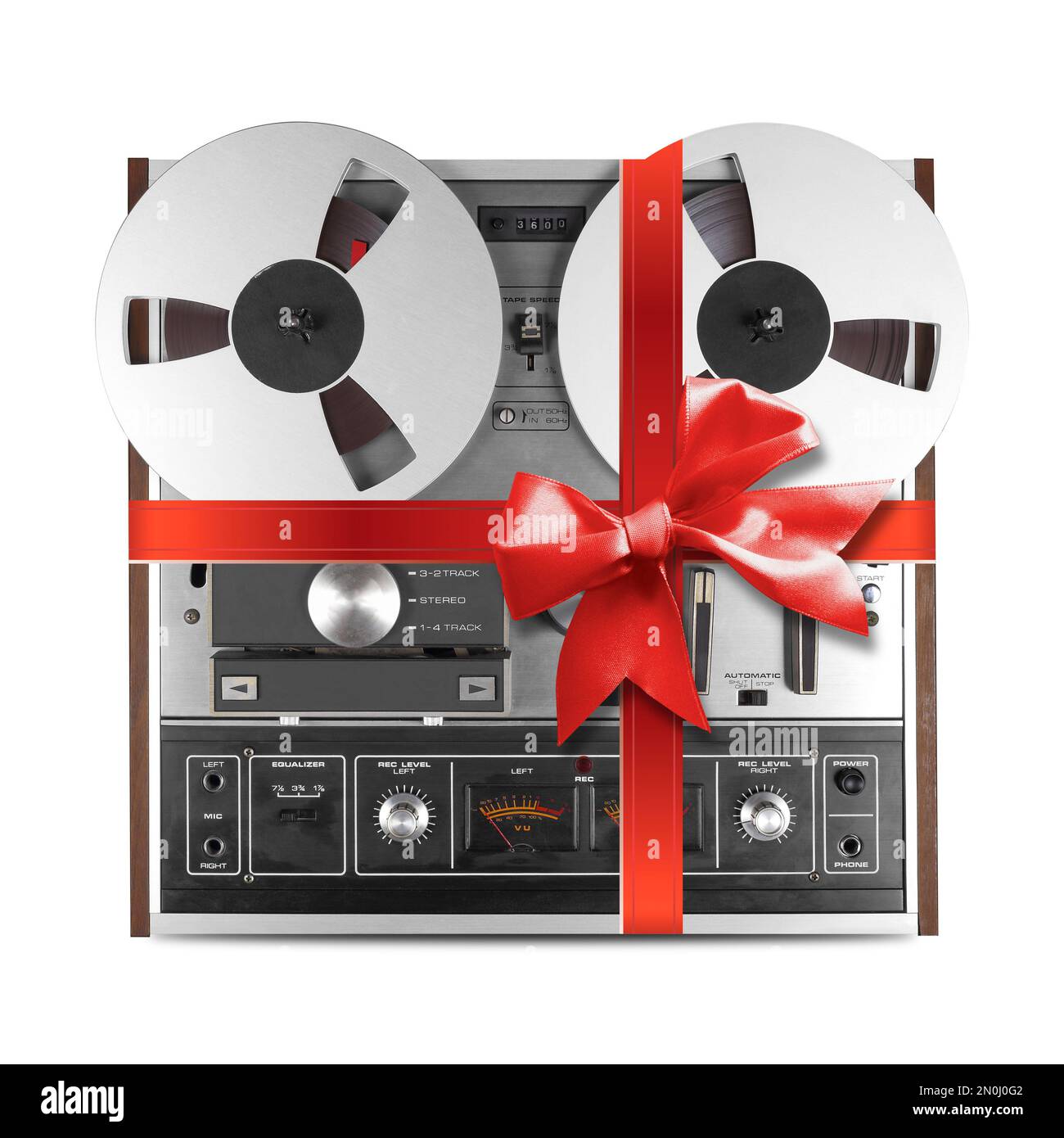 Vintage Music and sound - Retro reel to reel tapes recorder gift tied ...