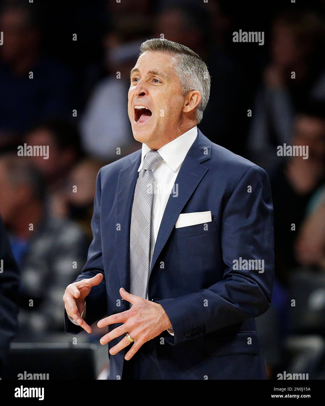 Georgia Tech's head coach Brian Gregory yells from the sideline in the ...