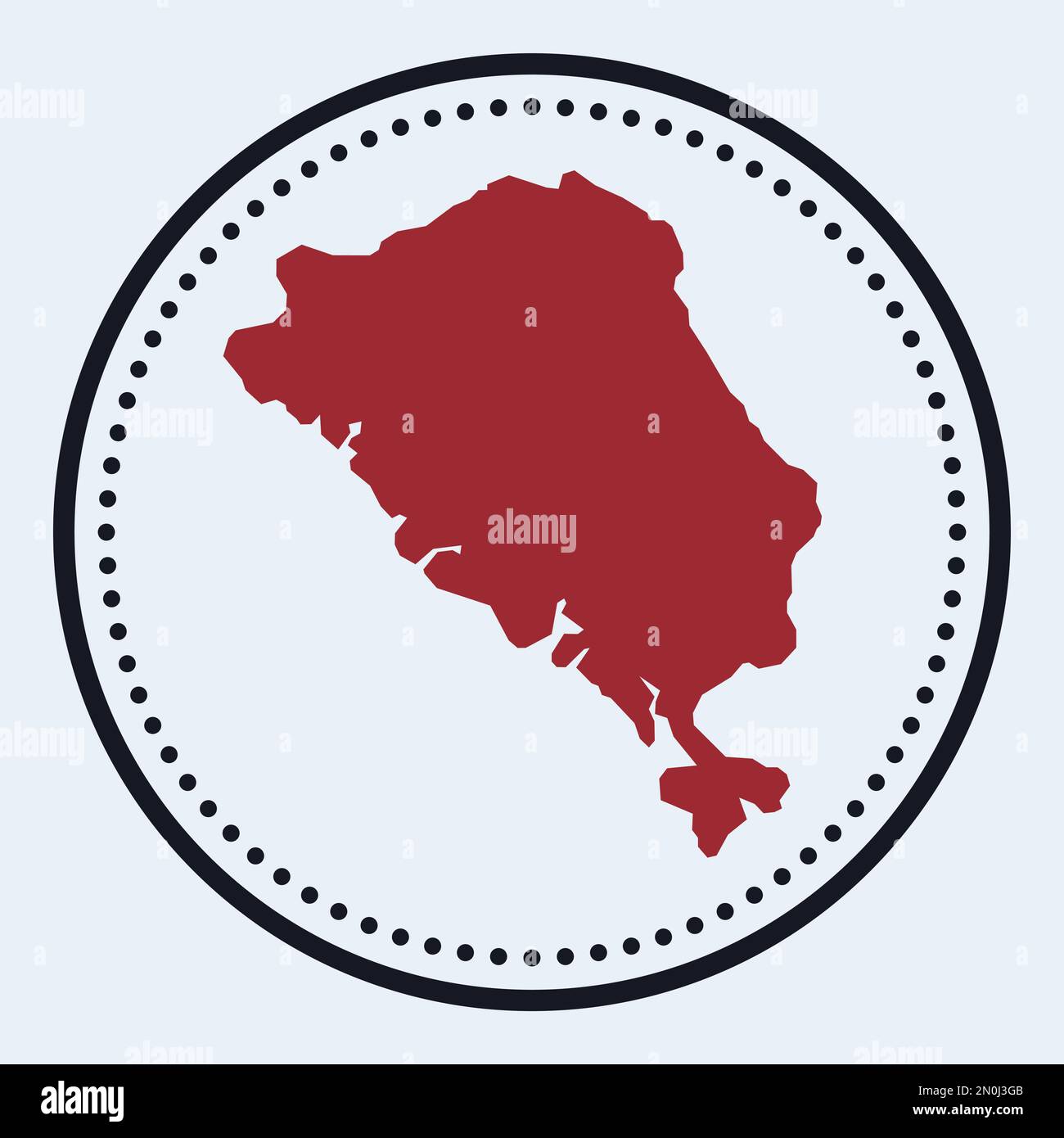 Colon Island round stamp. Round logo with map and title. Stylish ...