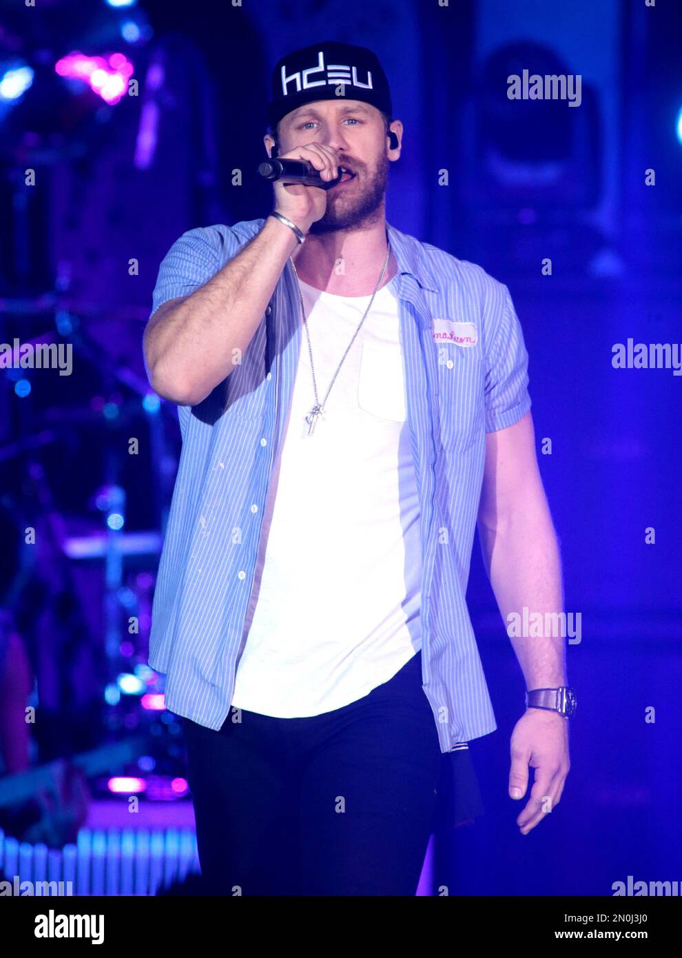 Singer-songwriter Chase Rice performs in concert during his “JD and ...
