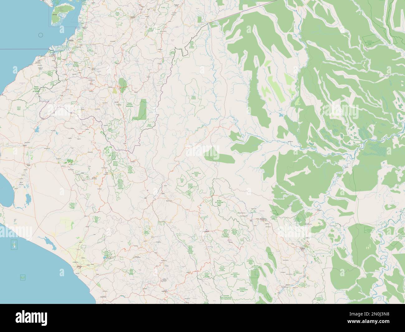 Amazonas, region of Peru. Open Street Map Stock Photo - Alamy