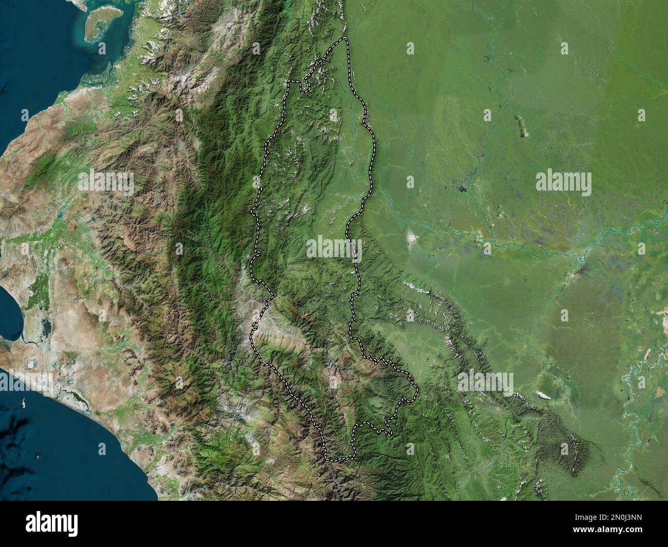 Amazonas, region of Peru. High resolution satellite map Stock Photo - Alamy