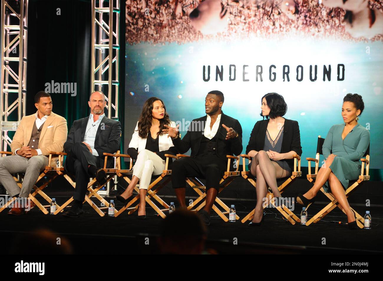"Underground" cast members from left: Alano Miller, Christopher Meloni ...