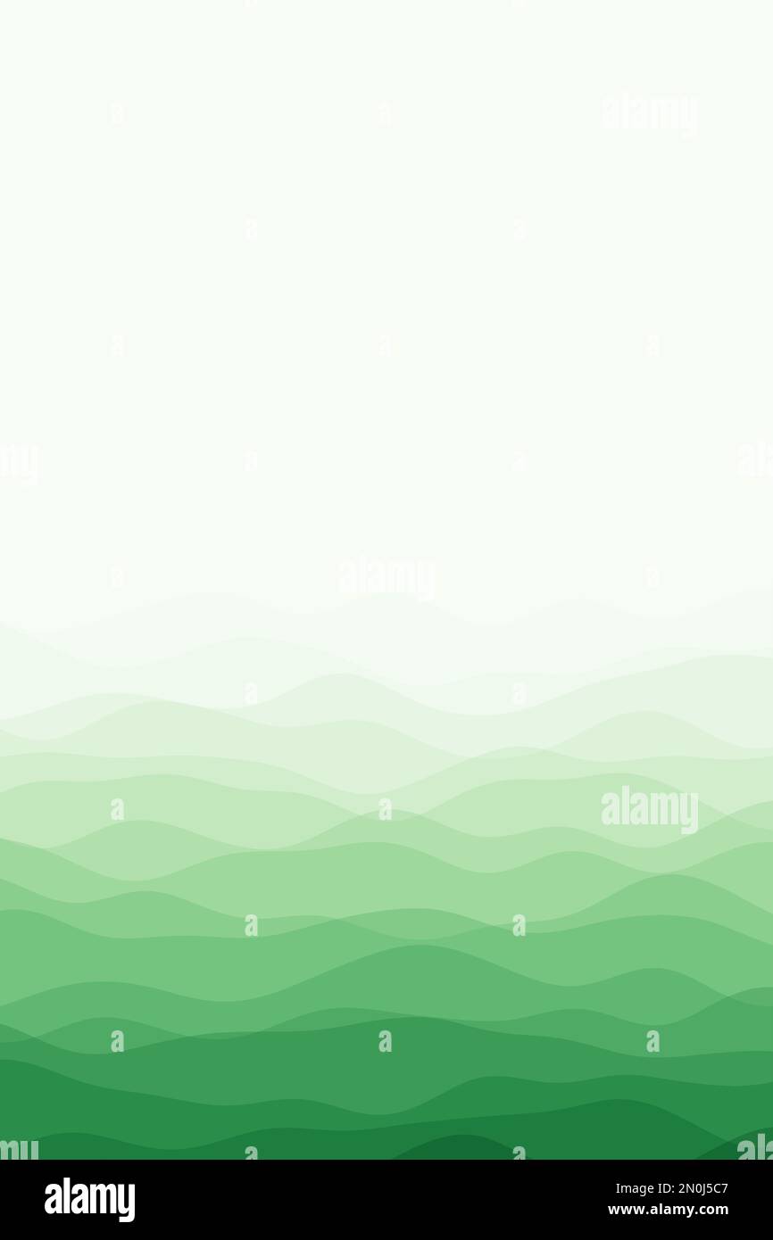 Cover page template. Page template with soft curves in green colors ...