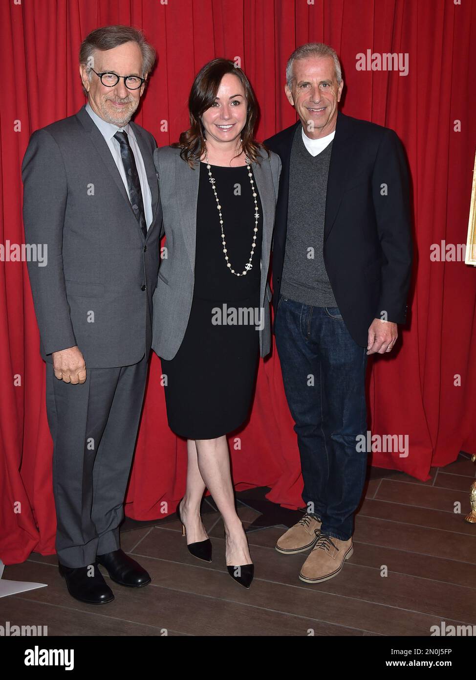 Steven Spielberg, from left, Kristie Macosko Krieger and Marc Platt ...