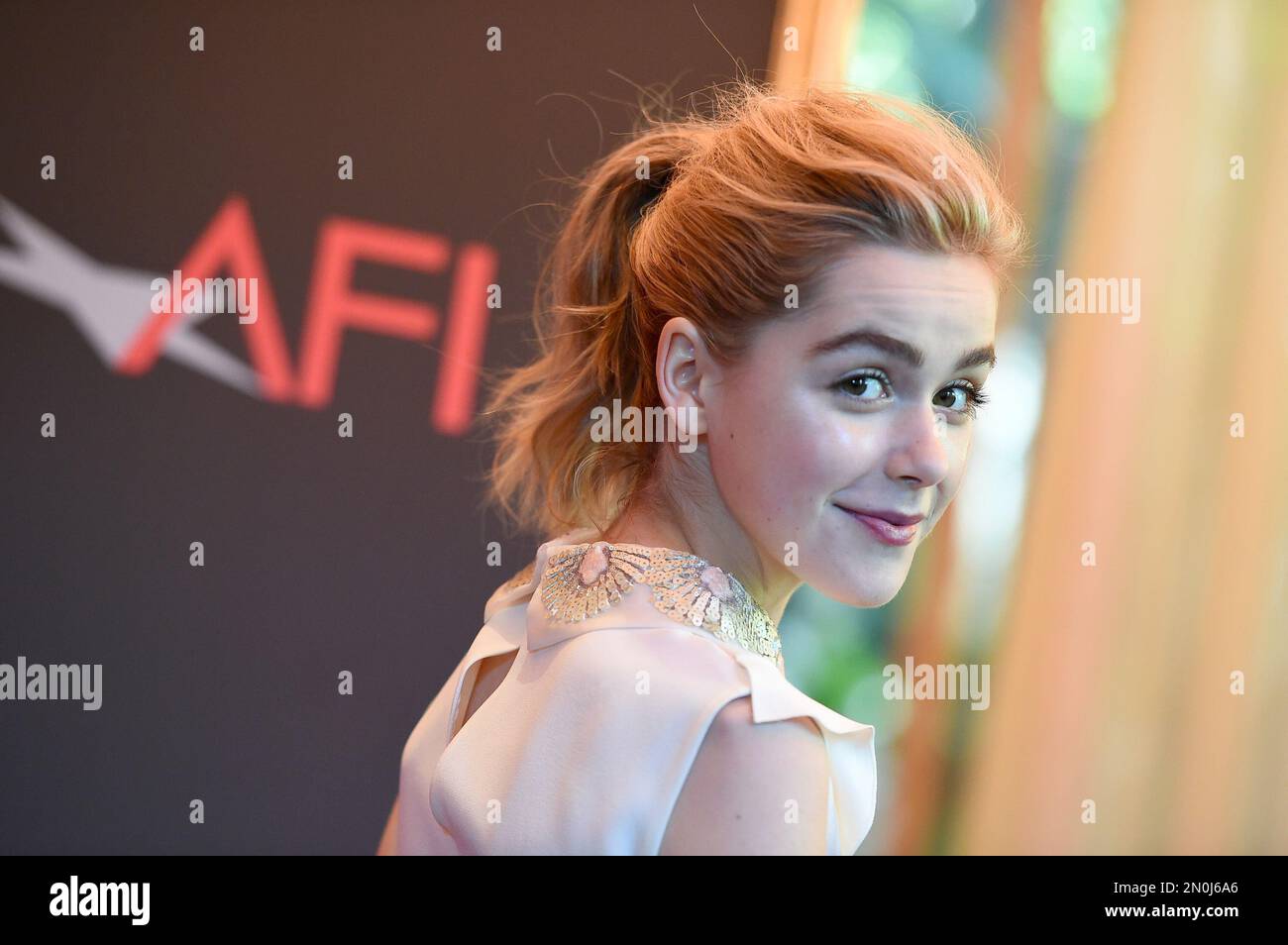 Kiernan Shipka Arrives At The Afi Awards At The Four Seasons Hotel On Friday Jan 8 2016 In