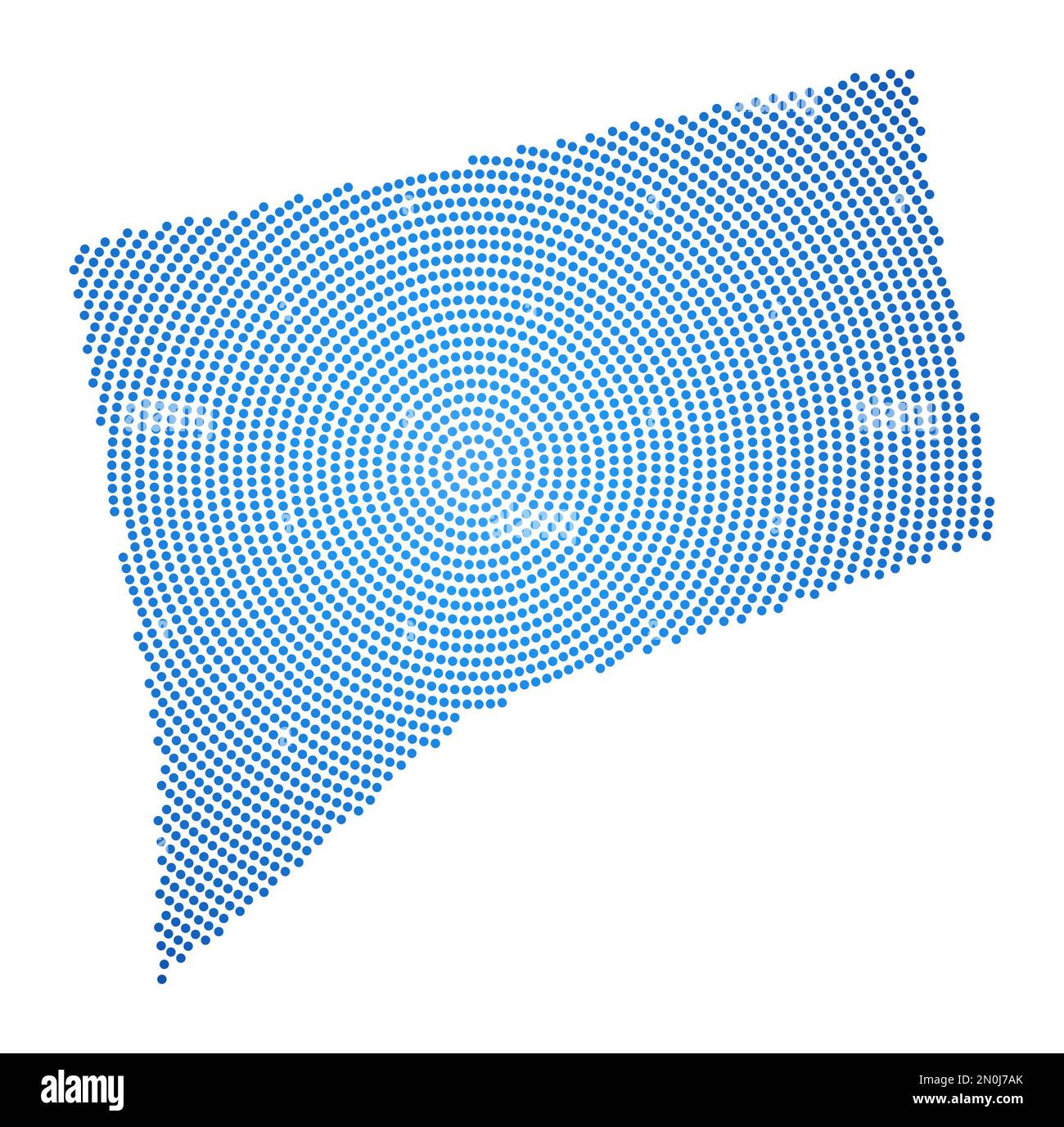 Connecticut dotted map. Digital style shape of Connecticut. Tech icon ...