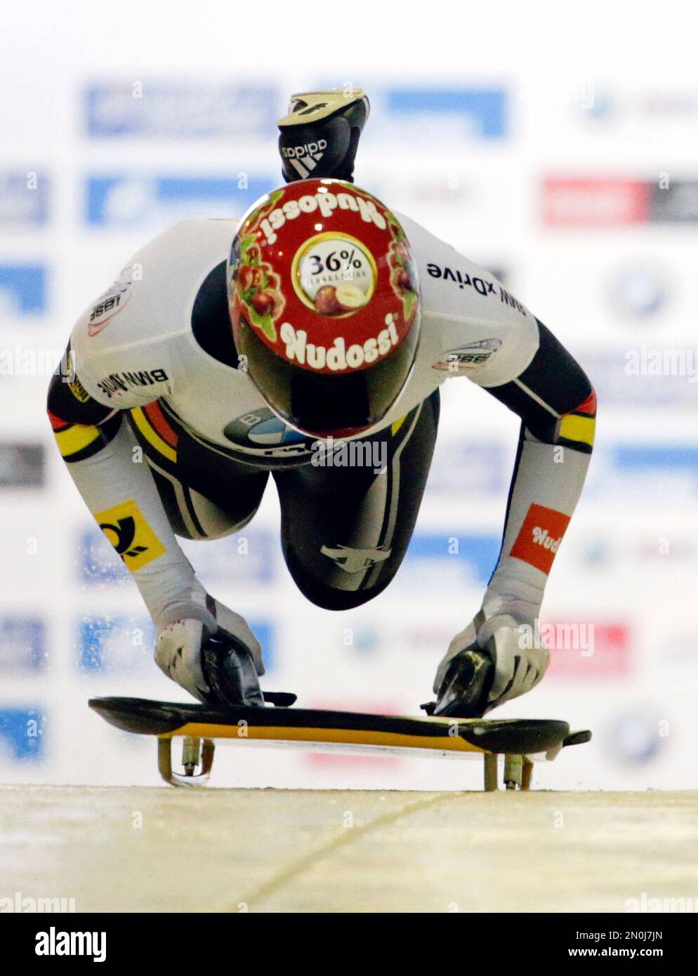 Jacqueline Loelling, of Germany, starts her first run in the women's ...