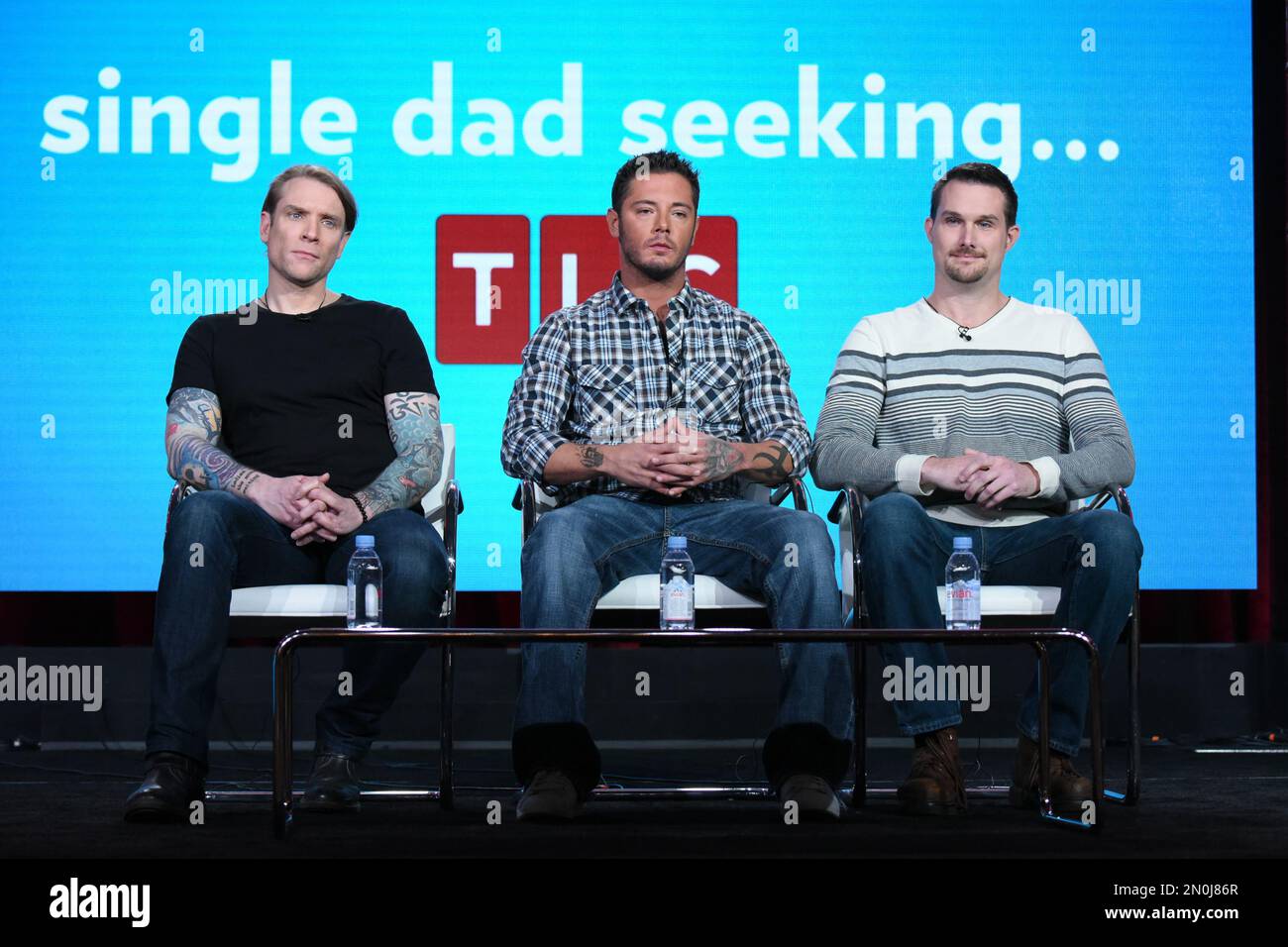 Jason Bunch, from left, Mike McGill and Paul Sanderson appear on stage ...