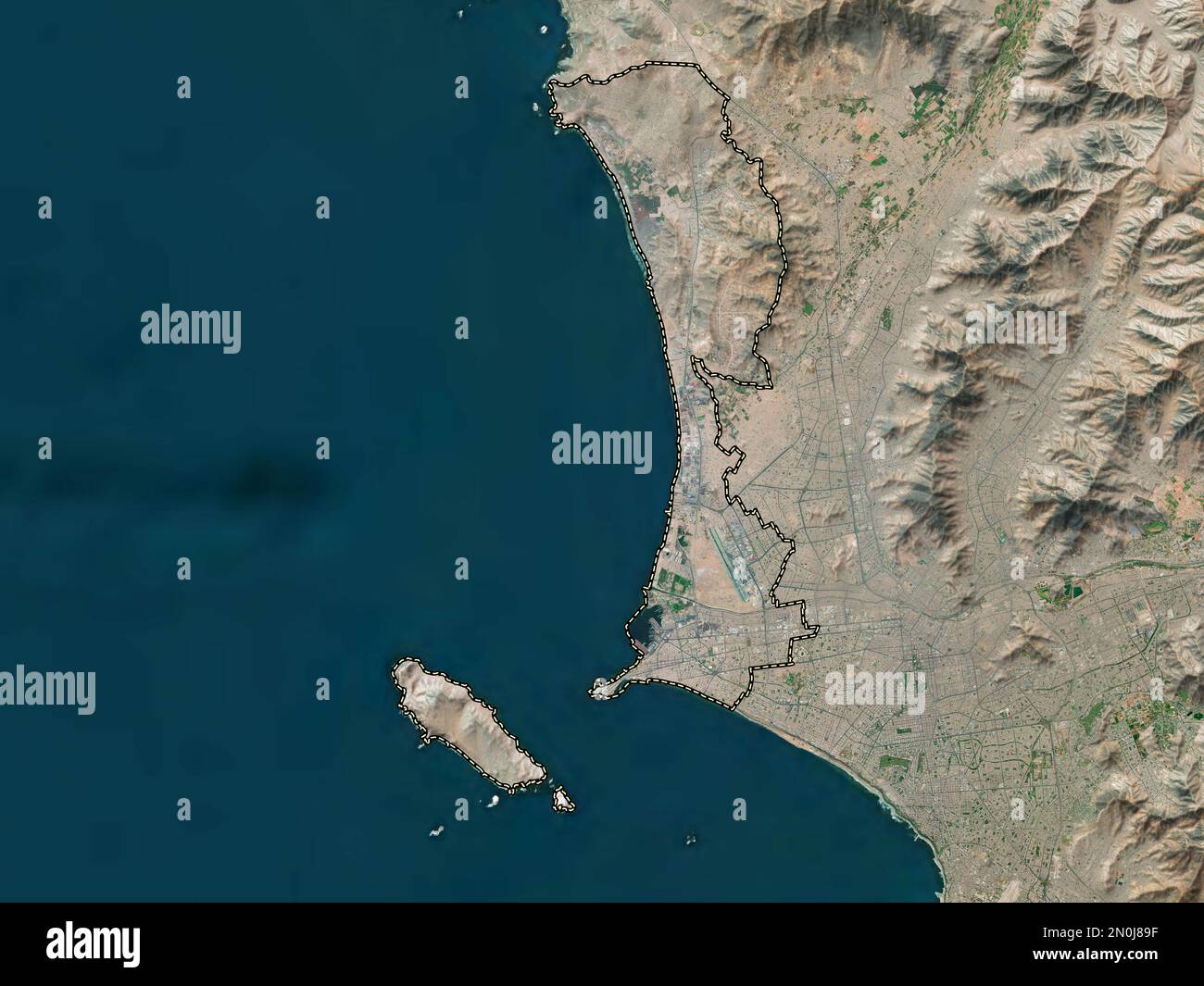 Callao, province of Peru. High resolution satellite map Stock Photo - Alamy