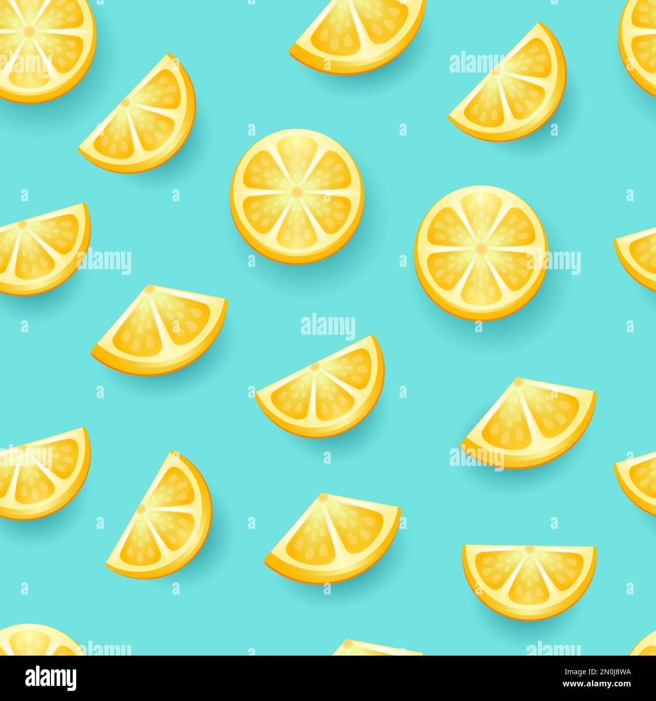 Seamless lemon fruit background for banners, printing on fabric, labels ...