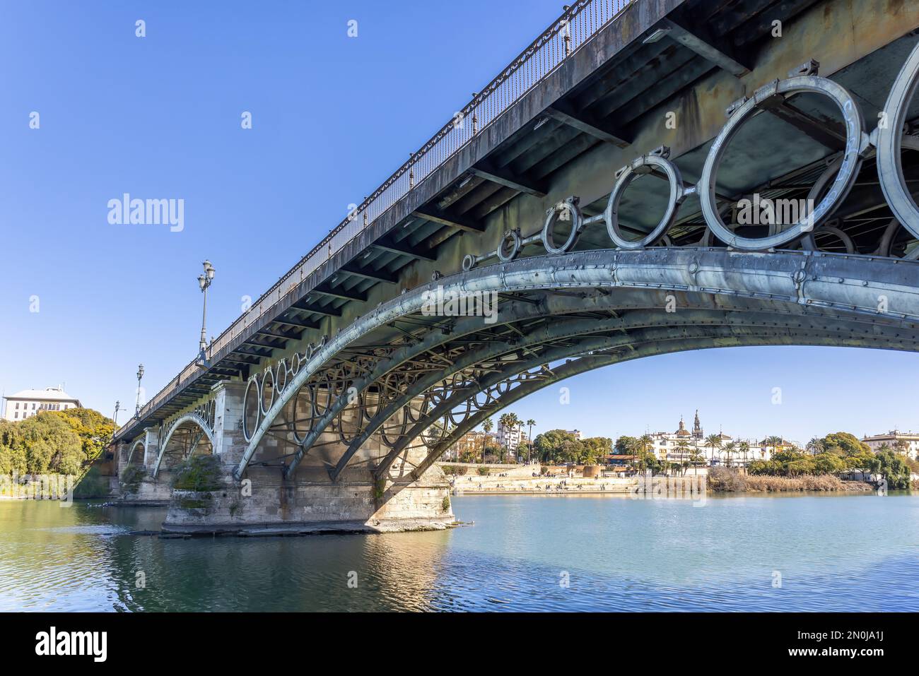 View of the Isabel II Bridge, popularly known as Puente de Triana, is a ...