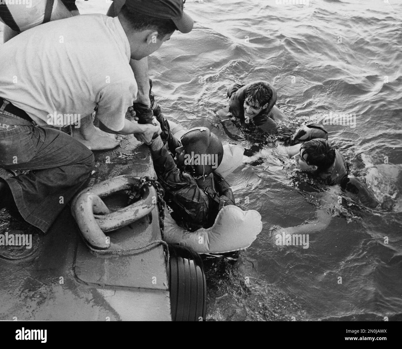 In this handout from the U.S. Navy, USAF Maj. Carl R. Webster, is ...