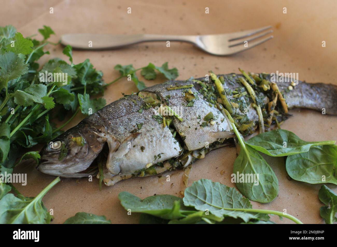 This Nov. 16, 2015 photo shows baked whole fish in Concord, N.H. This ...