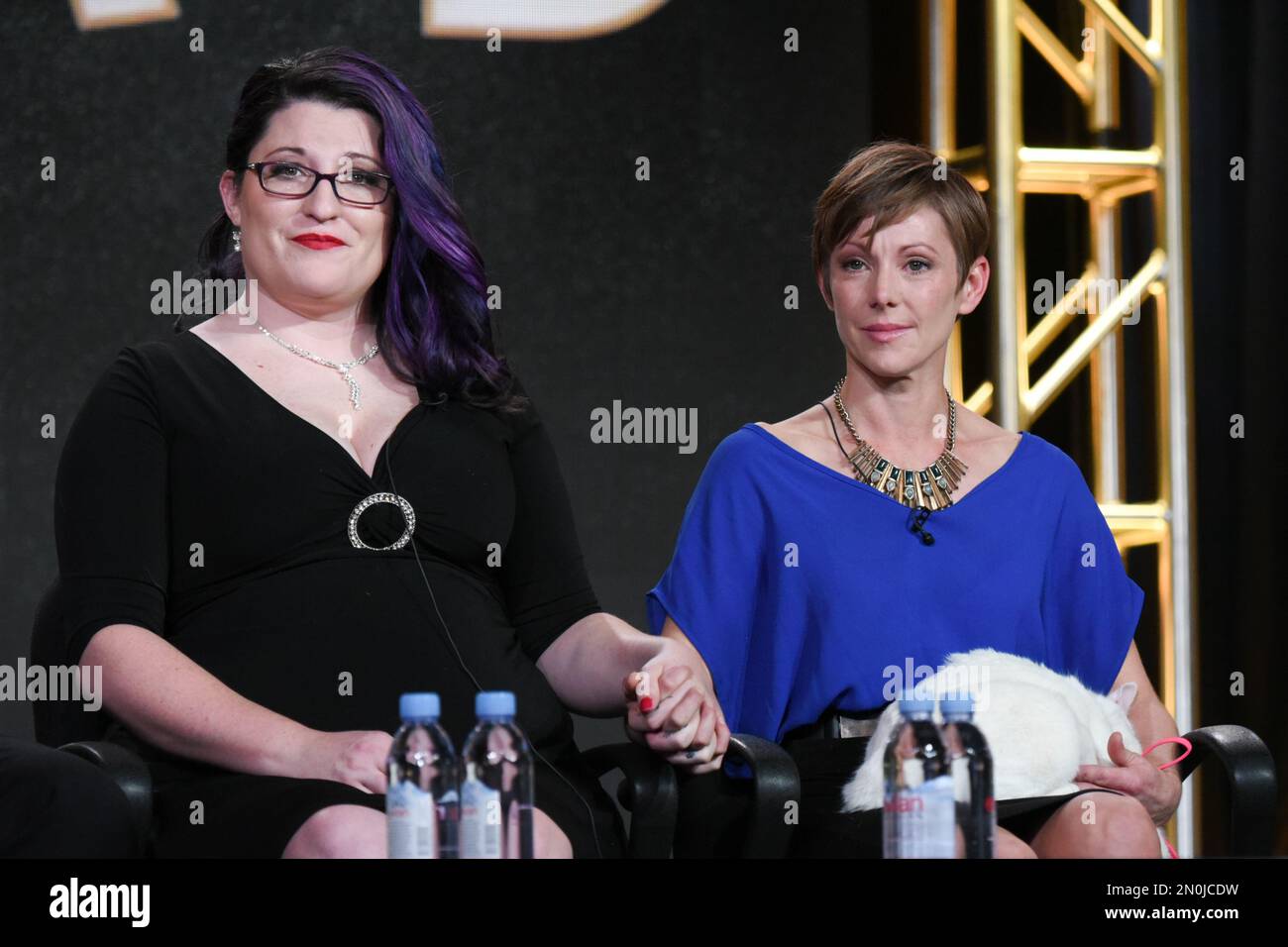 Leigh Ann Bennett, left, and Laura Kennedy participate in the "Animal ...