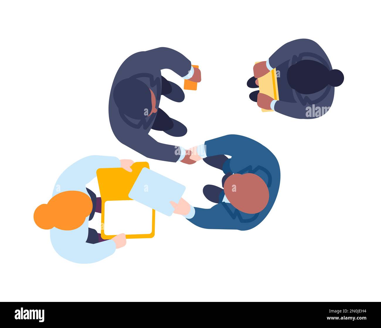 Two businessmen shaking hands. Business negotiation. Standing men and ...