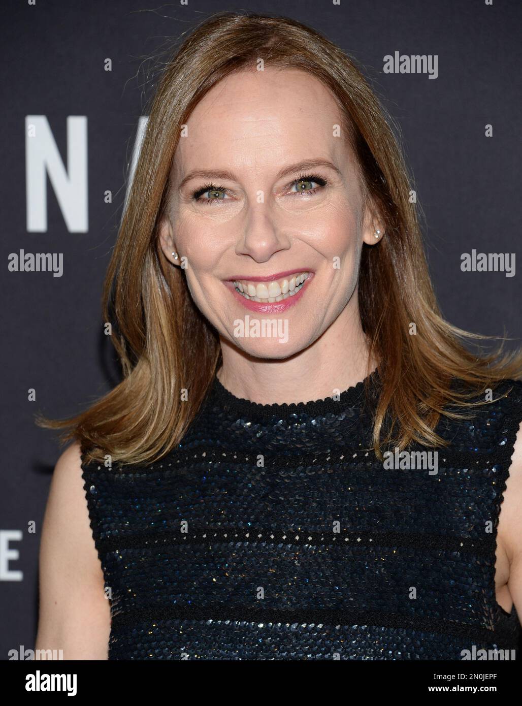 Actress Amy Ryan attends the premiere for "The Revenant" at AMC Loews ...