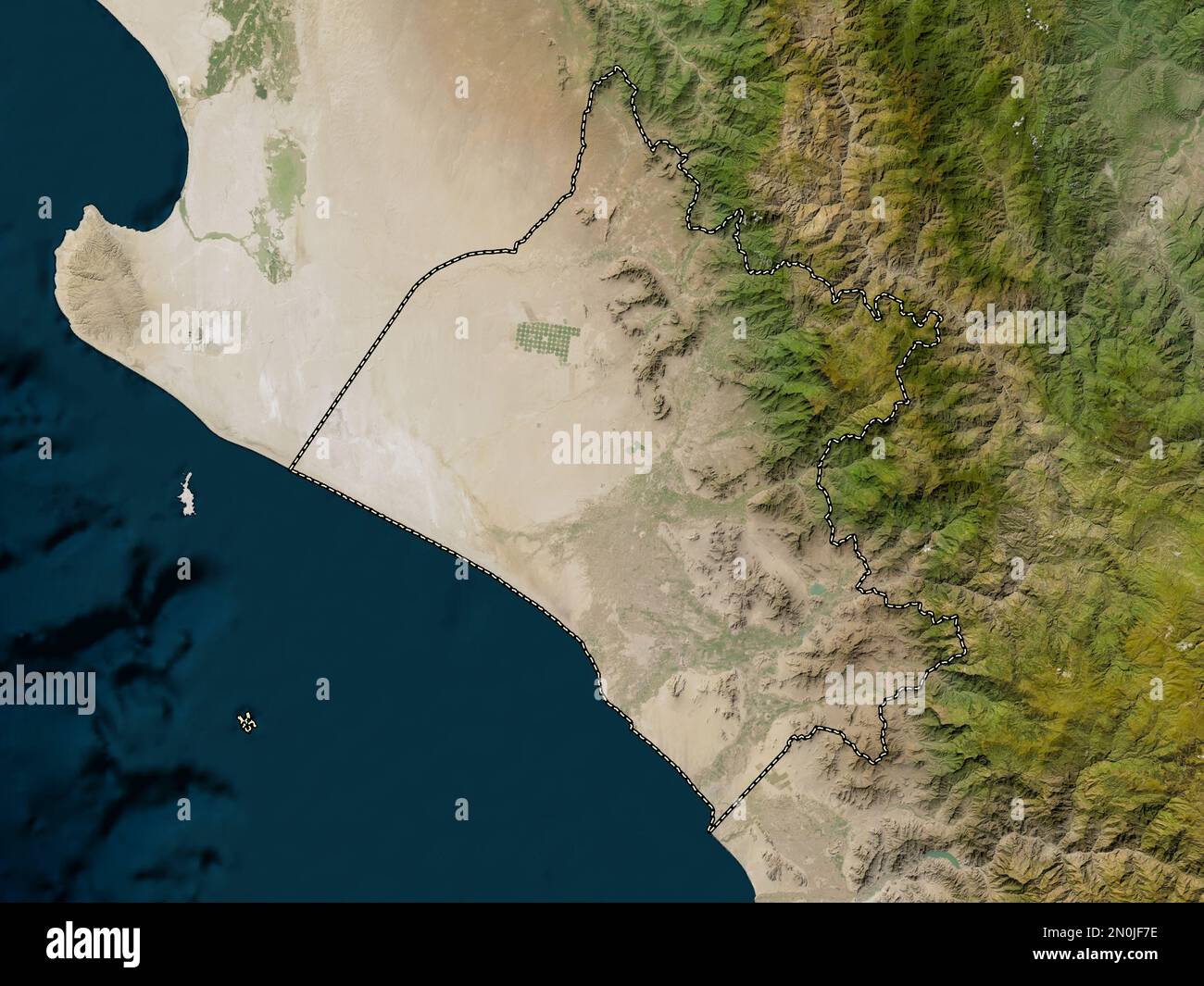 Lambayeque, region of Peru. Low resolution satellite map Stock Photo - Alamy