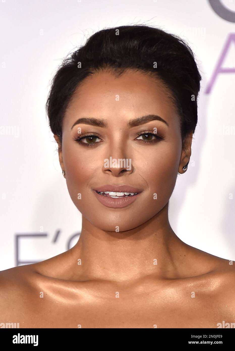 Kat Graham arrives at the People's Choice Awards at the Microsoft ...