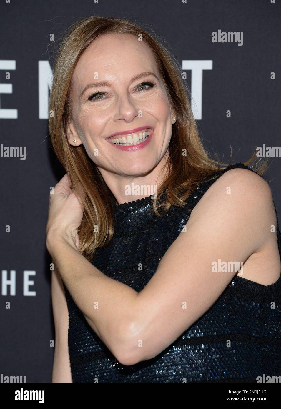 Actress Amy Ryan attends the premiere for "The Revenant" at AMC Loews ...