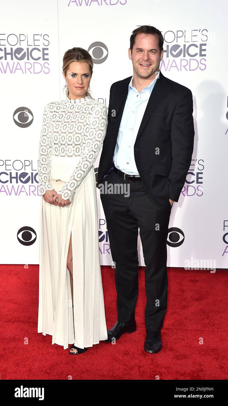 Maggie Lawson, left, and Ben Koldyke arrive at the People's Choice ...