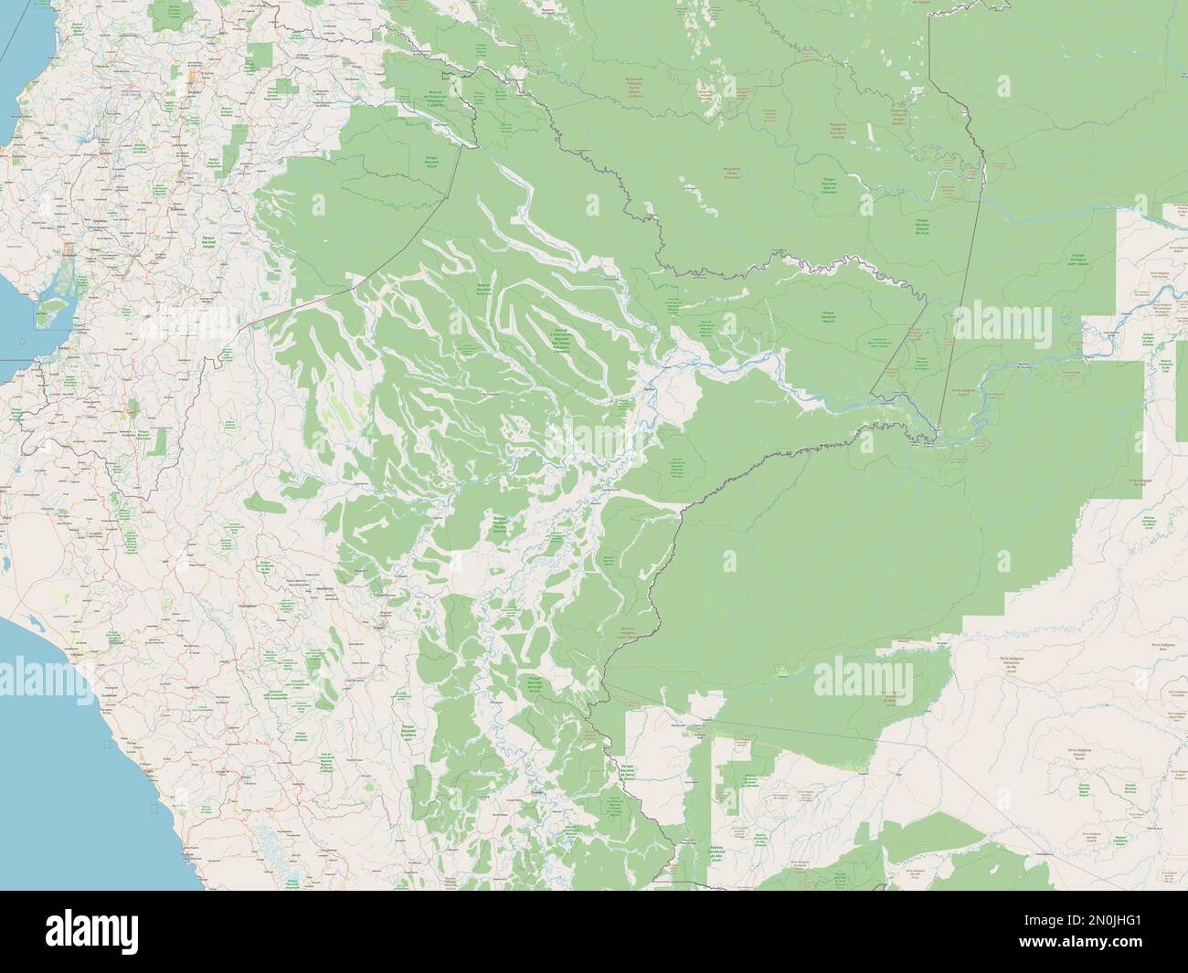 Loreto, region of Peru. Open Street Map Stock Photo - Alamy