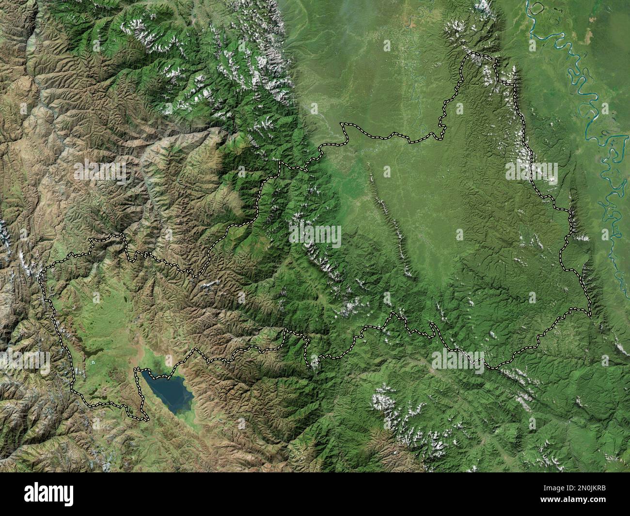 Pasco, region of Peru. High resolution satellite map Stock Photo - Alamy