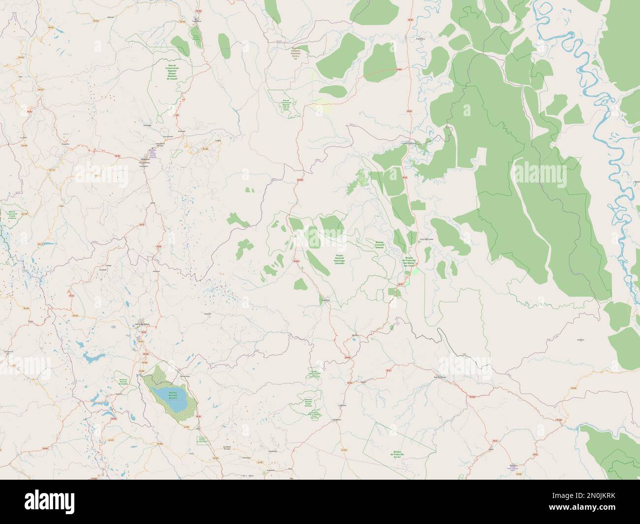 Pasco, region of Peru. Open Street Map Stock Photo - Alamy