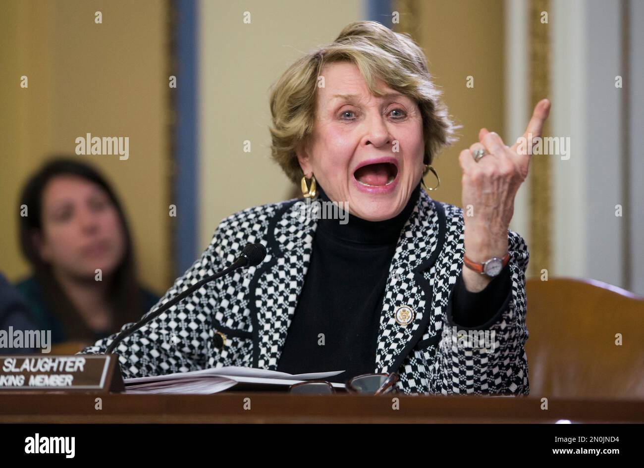Rep. Louise Slaughter, D-N.Y., the top Democrat on the House Rules ...
