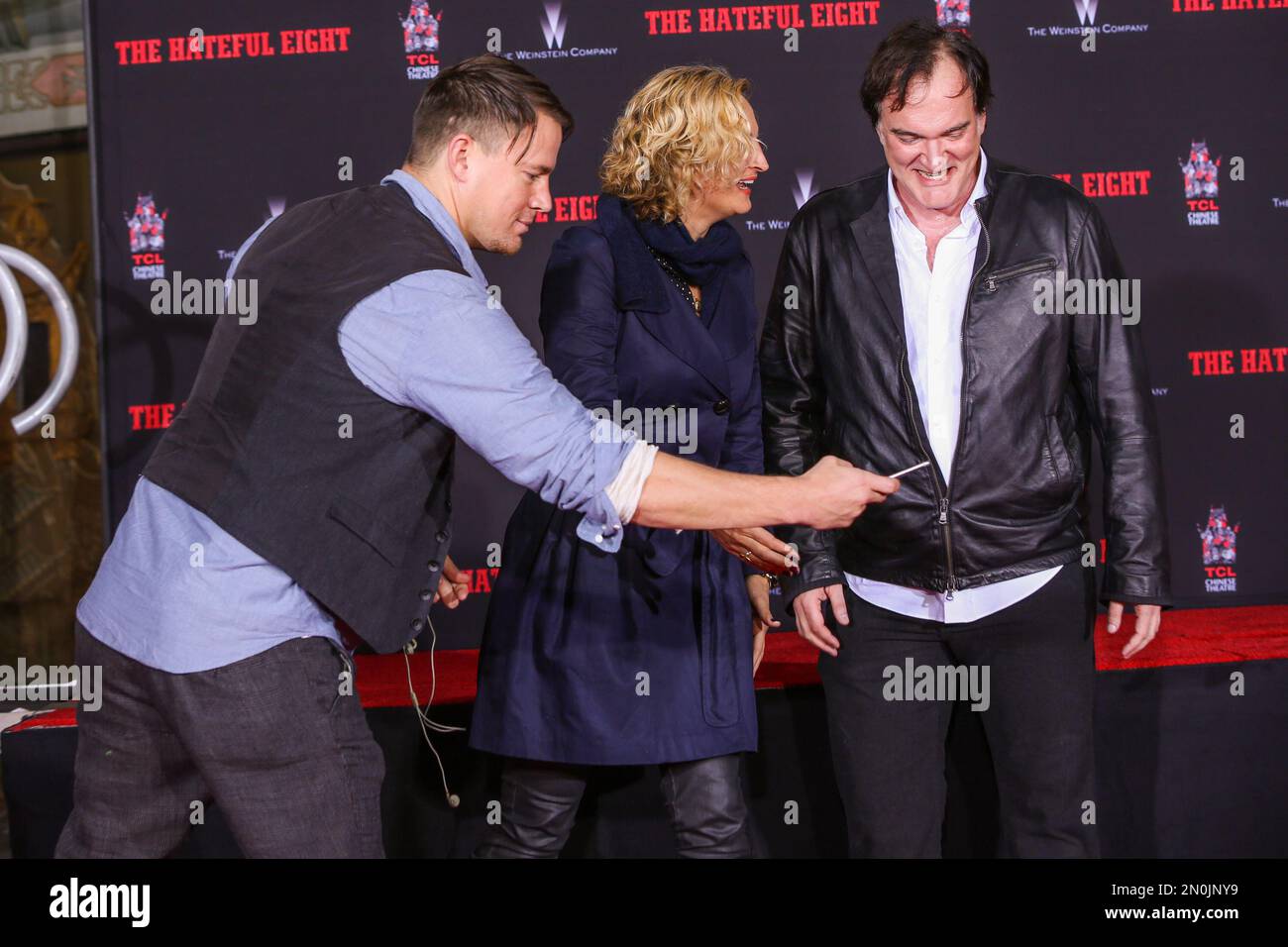 Channing Tatum, from left, Zoe Bell and Quentin Tarantino attend a ...