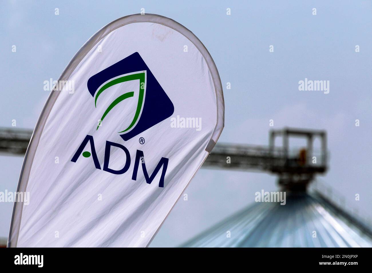 In this Monday, Aug. 31, 2015 photo, the Archer Daniels Midland Company ...