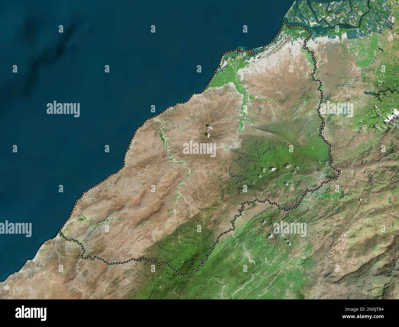 Tumbes, region of Peru. High resolution satellite map Stock Photo - Alamy