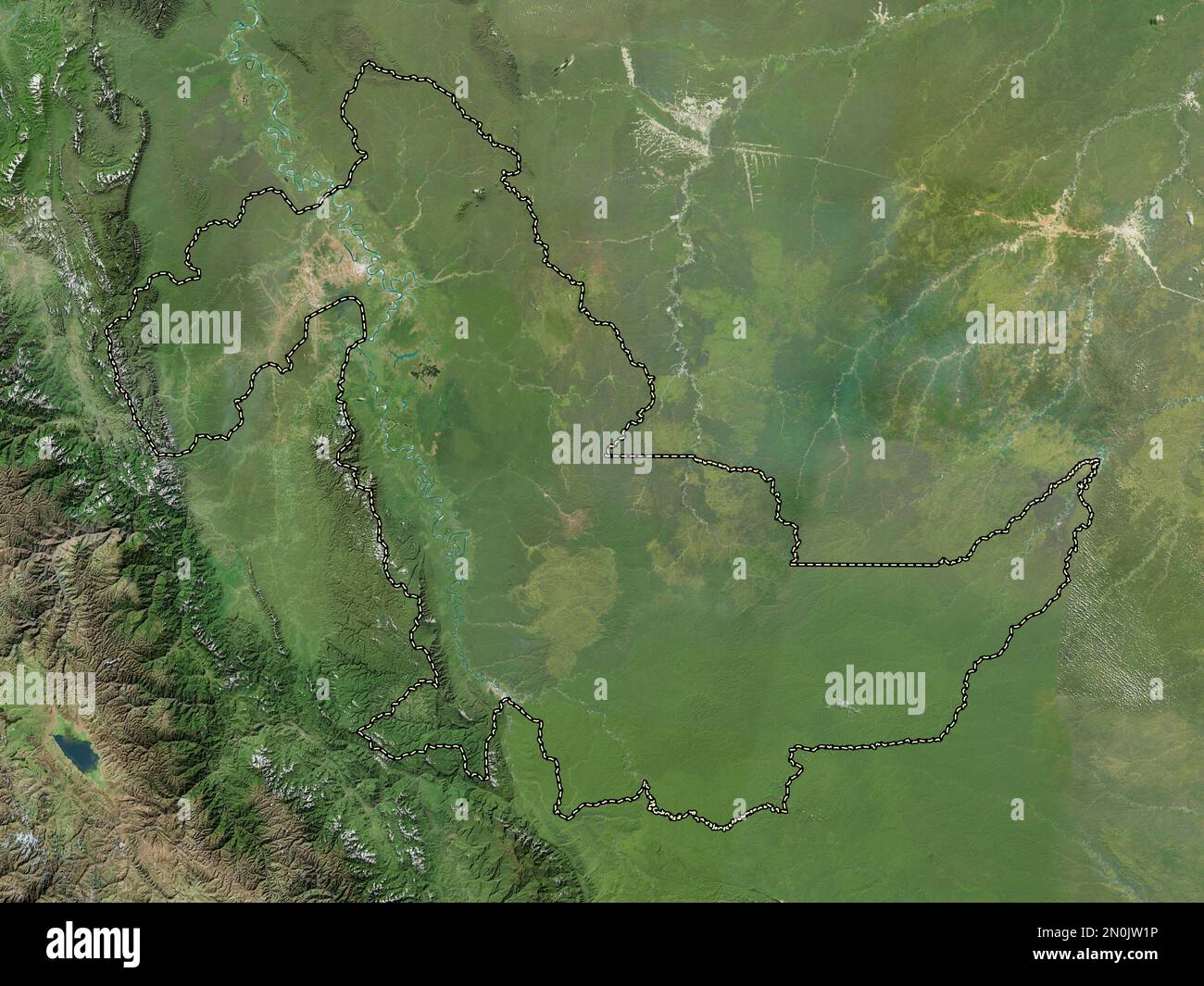 Ucayali, region of Peru. High resolution satellite map Stock Photo - Alamy