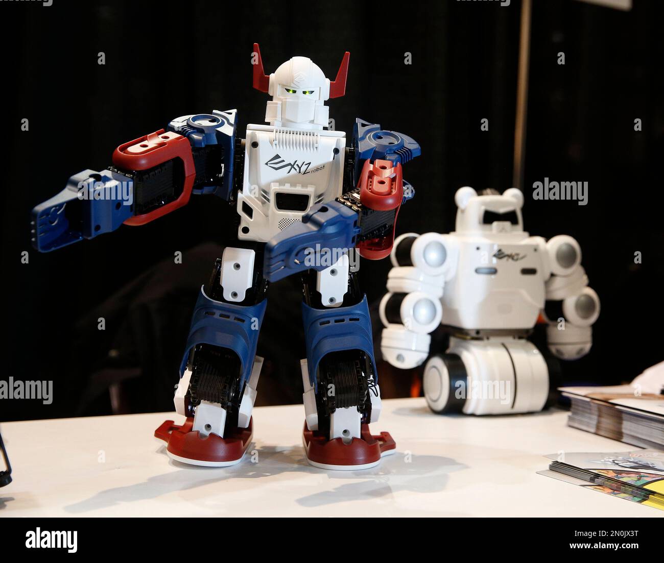 The XYZ Printing Bolide Y-01 Robot is on display at CES Unveiled, a ...